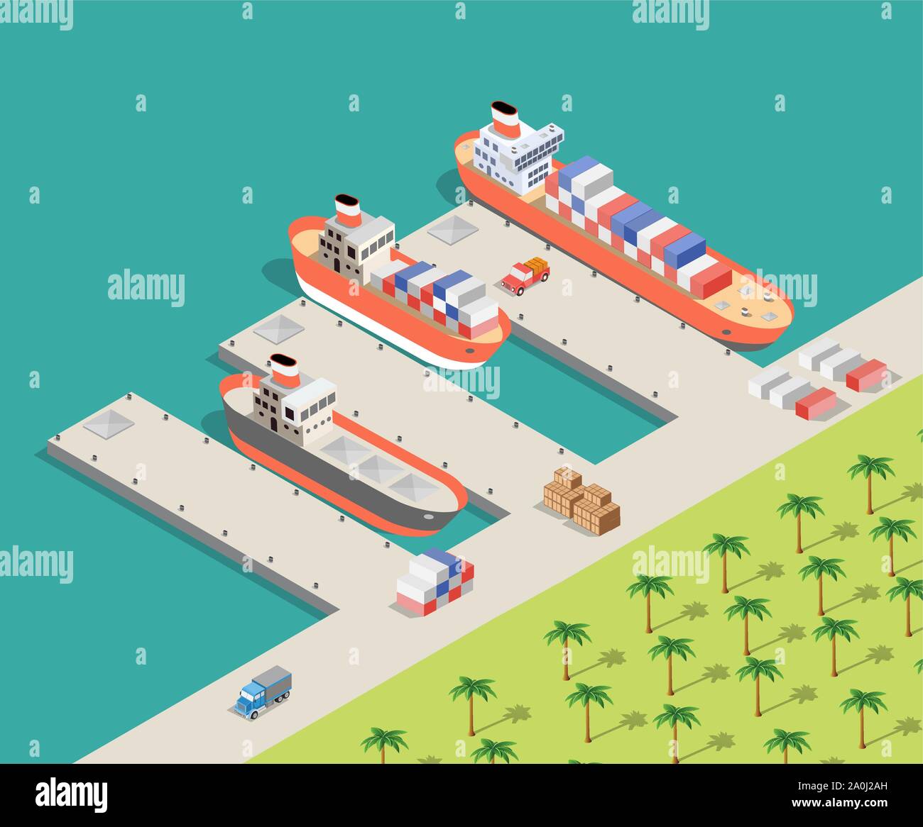 Isometric City industrial dock Stock Vector Image & Art - Alamy