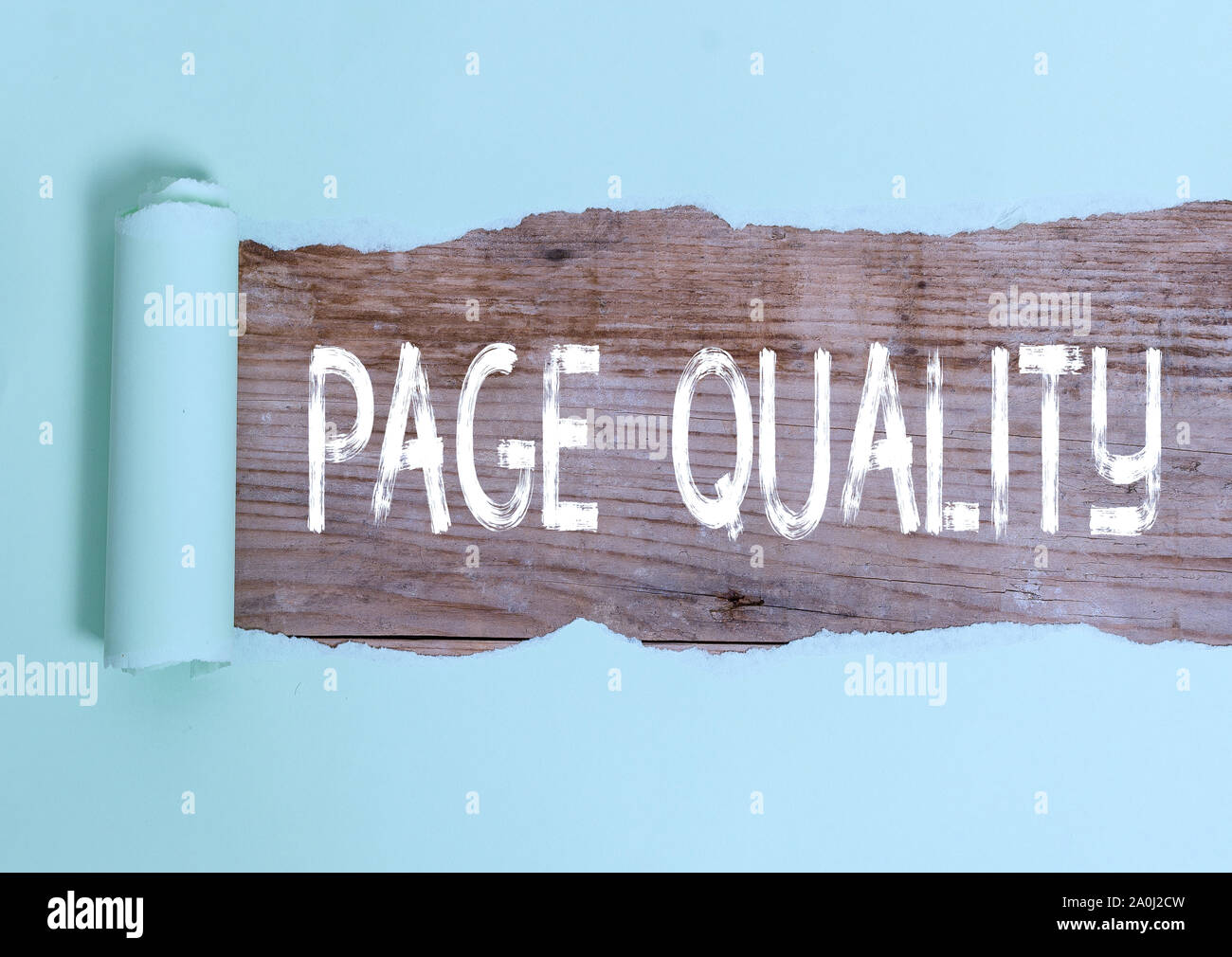 Text sign showing Page Quality. Business photo text Effectiveness of a ...