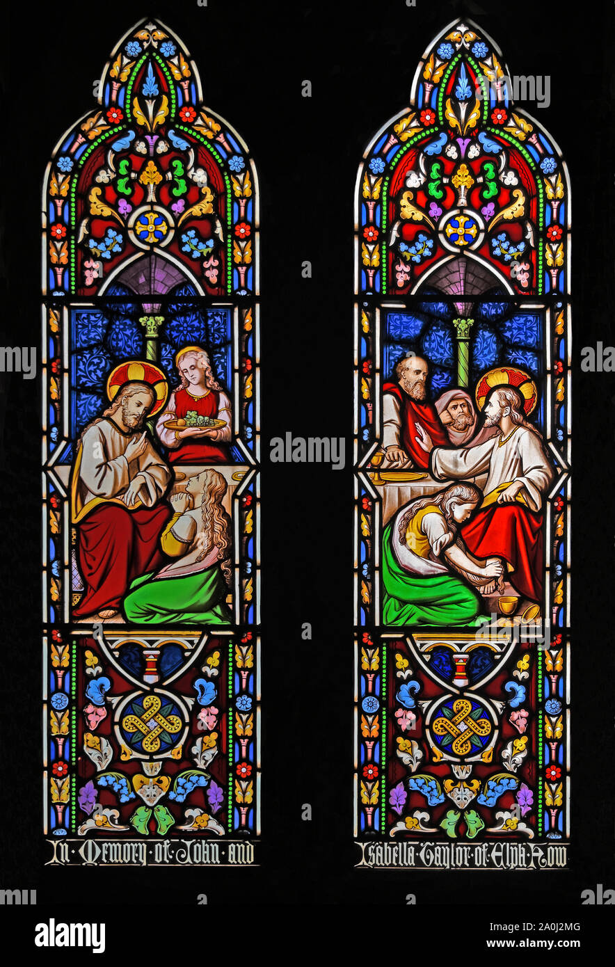 Jesus in the house of Simon the Pharisee. North window, Church of Saint ...