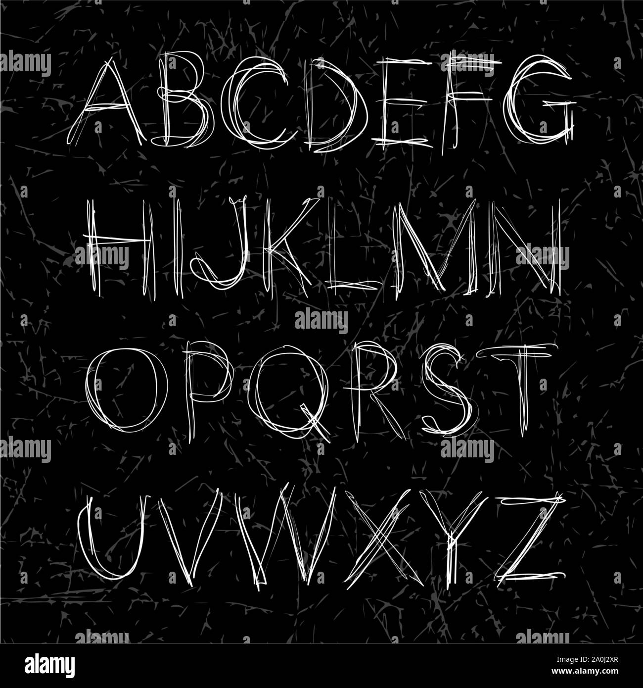 Hand drawn alphabet hi-res stock photography and images - Alamy
