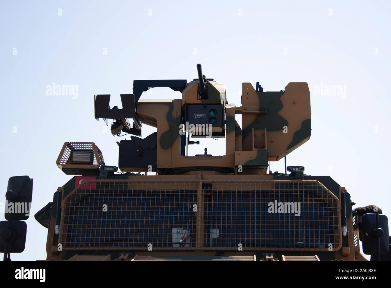 Istanbul Turkey September 182019 Turkish Ground Forces Remote Controlled Vehicle Gun Sharp 