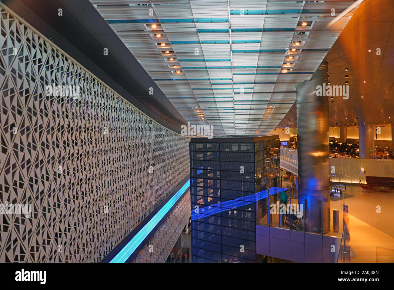 DOHA, QATAR -17 JUN 2019- View of the terminal at the Hamad ...
