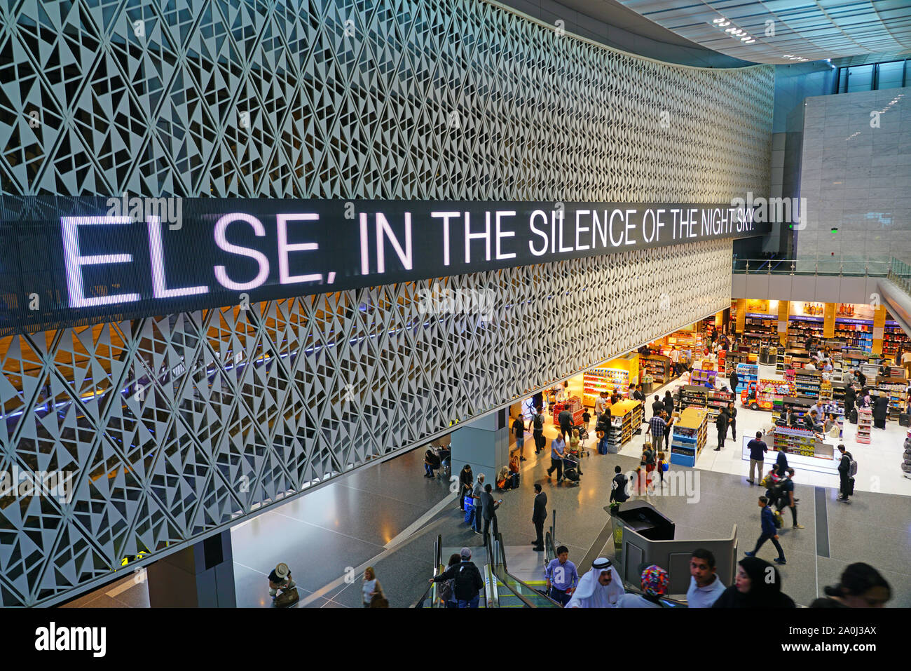 DOHA, QATAR -17 JUN 2019- View of the terminal at the Hamad ...