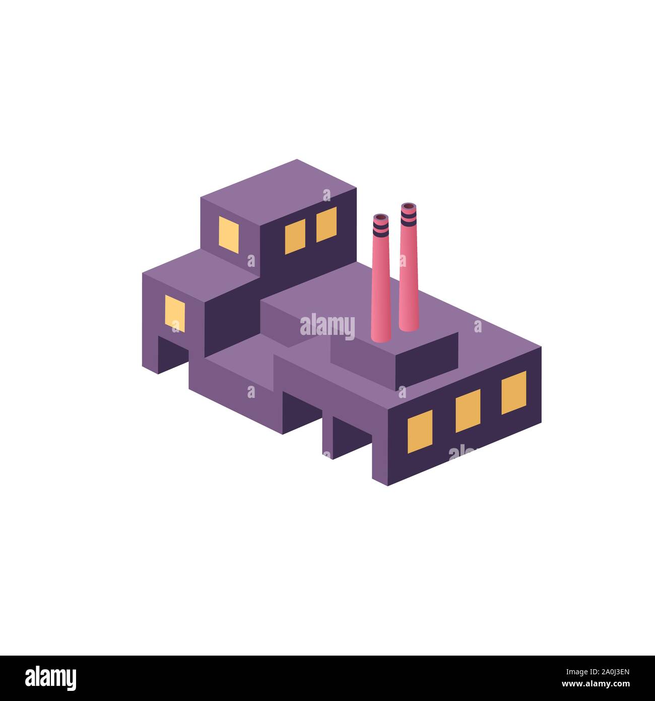Isometric building construction process Cut Out Stock Images & Pictures ...