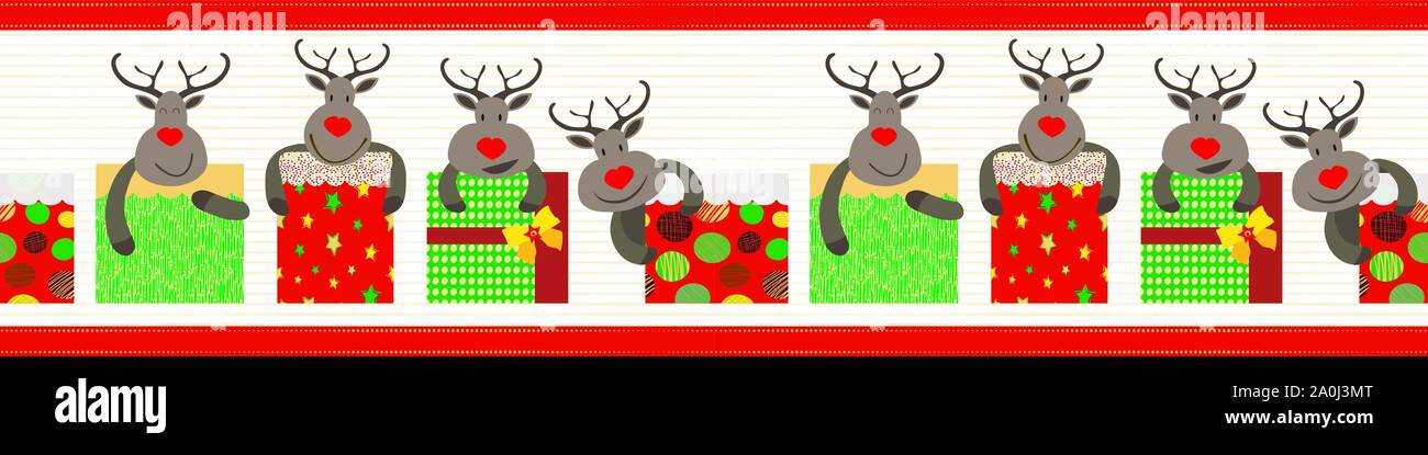 Christmas Present Borders Clip Art