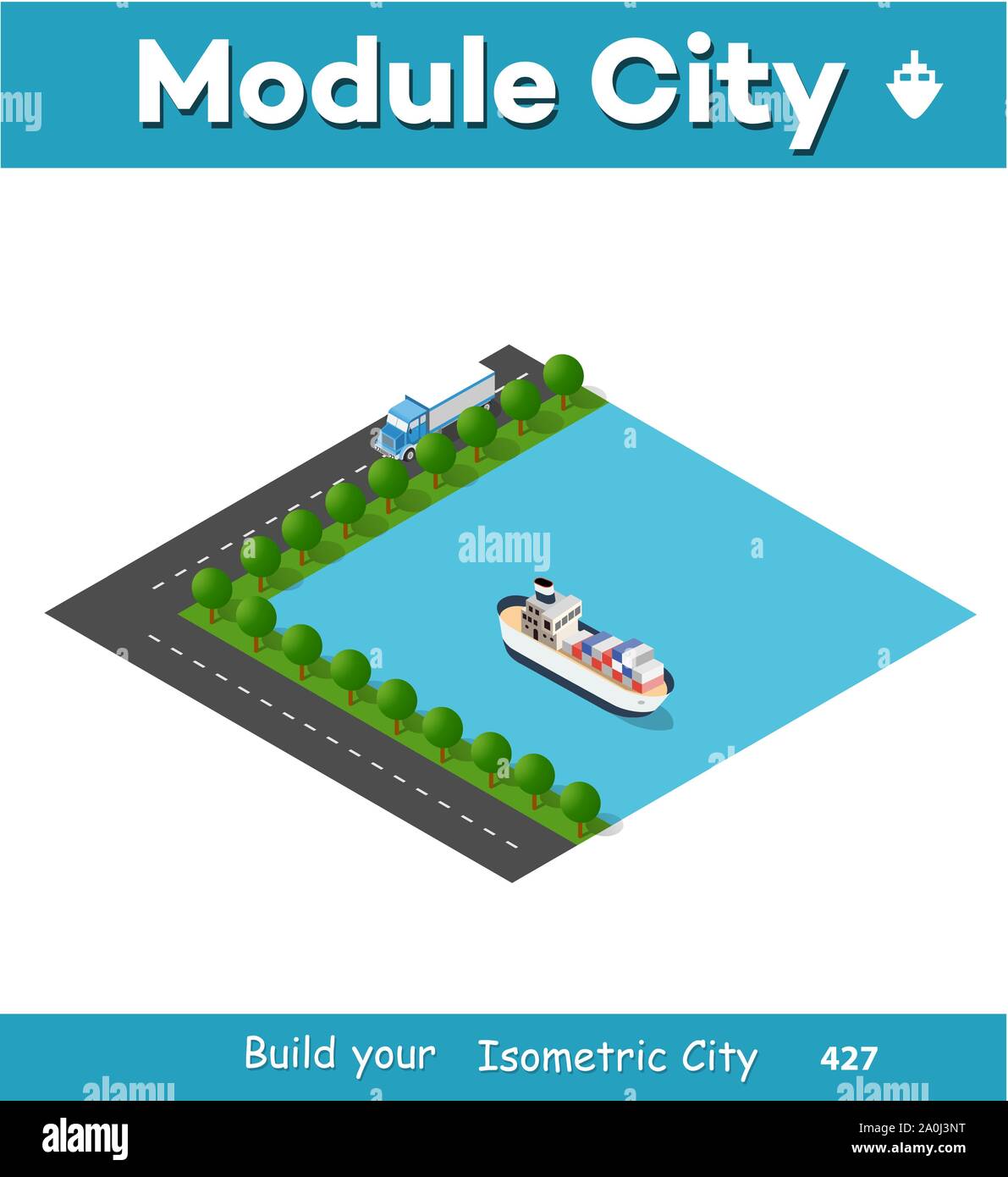 International port terminal Stock Vector Images - Alamy