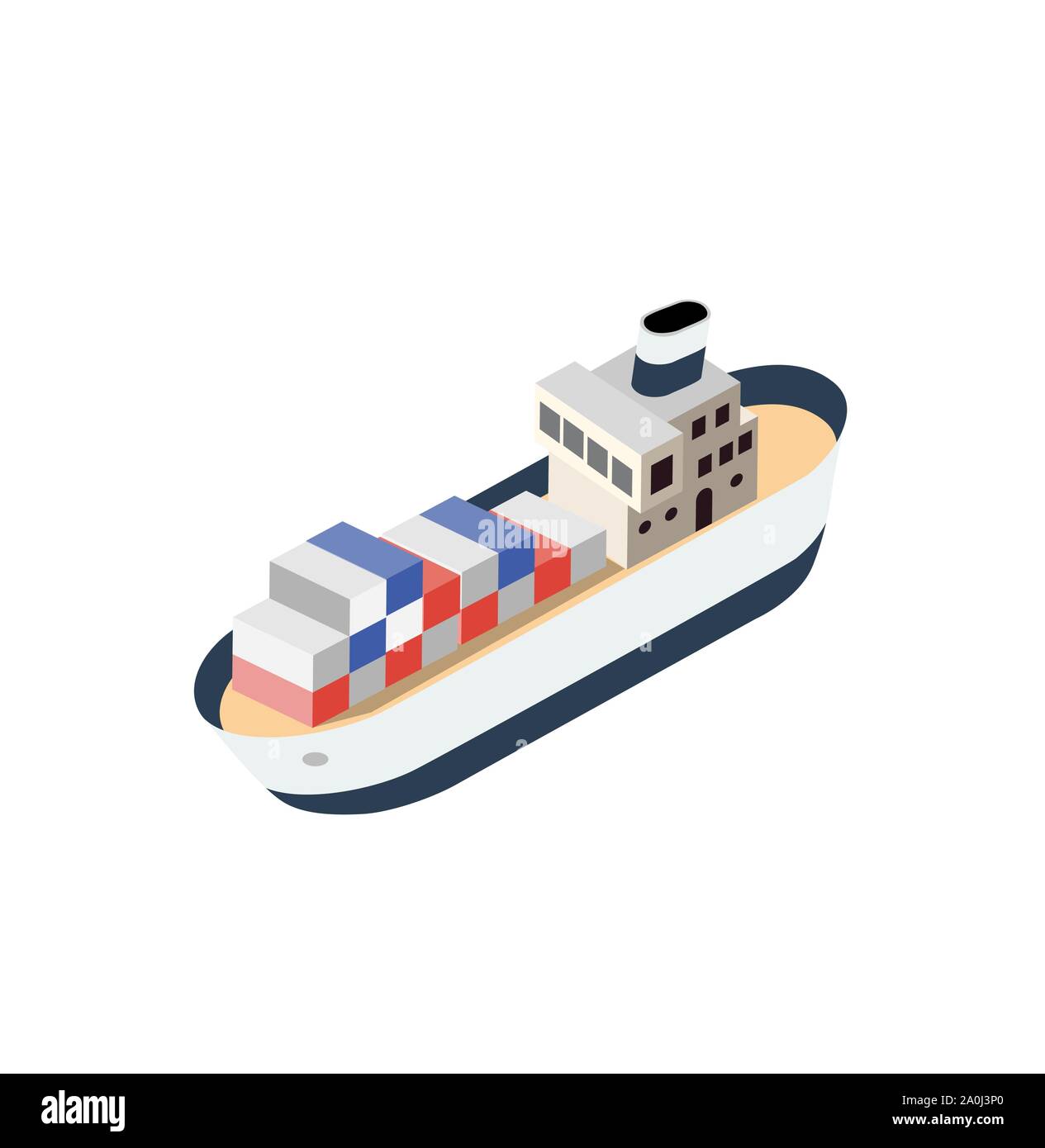 Isometric ship container vessel Stock Vector Image & Art - Alamy