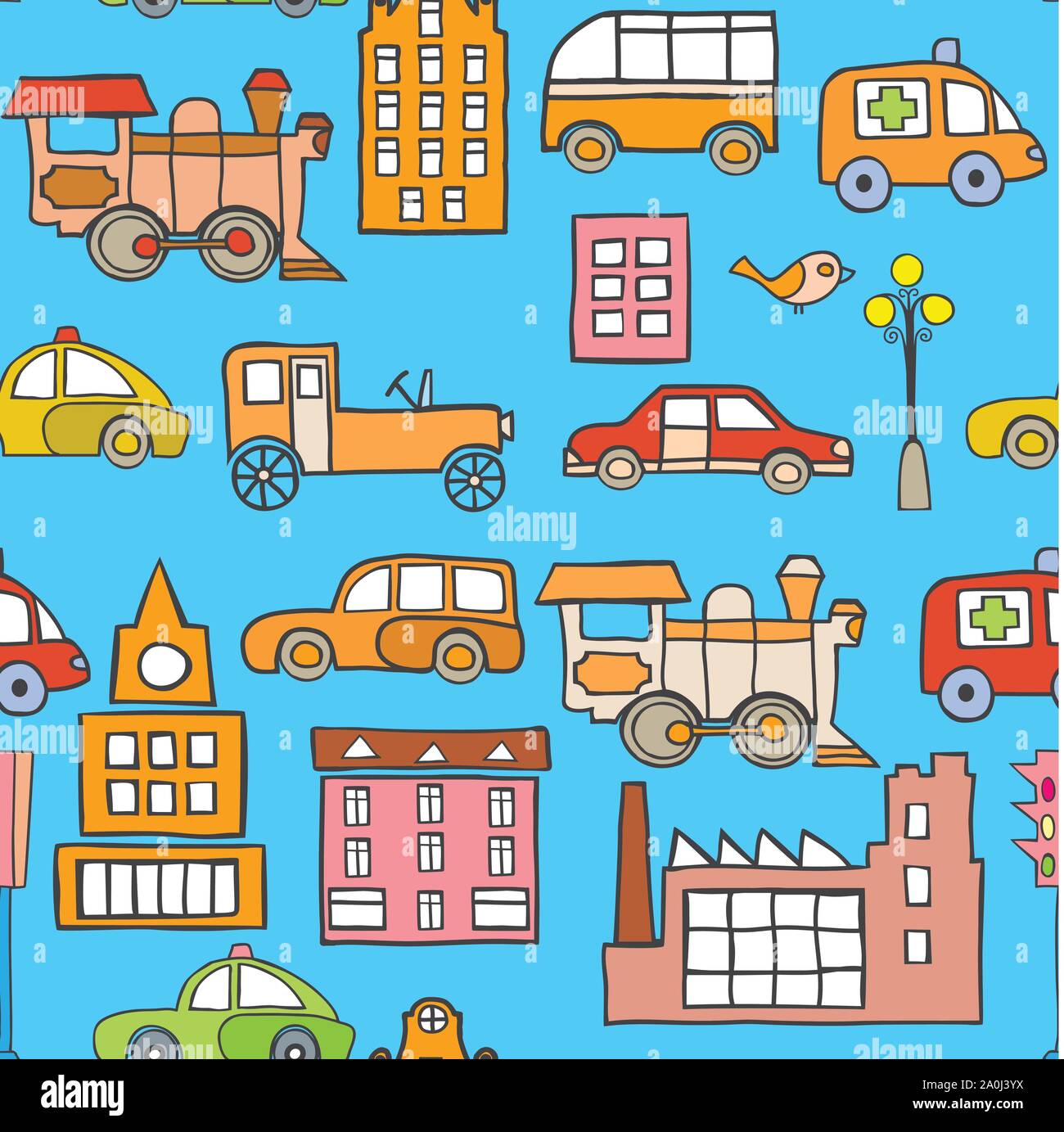 Seamless Cars pattern Stock Vector Image & Art - Alamy