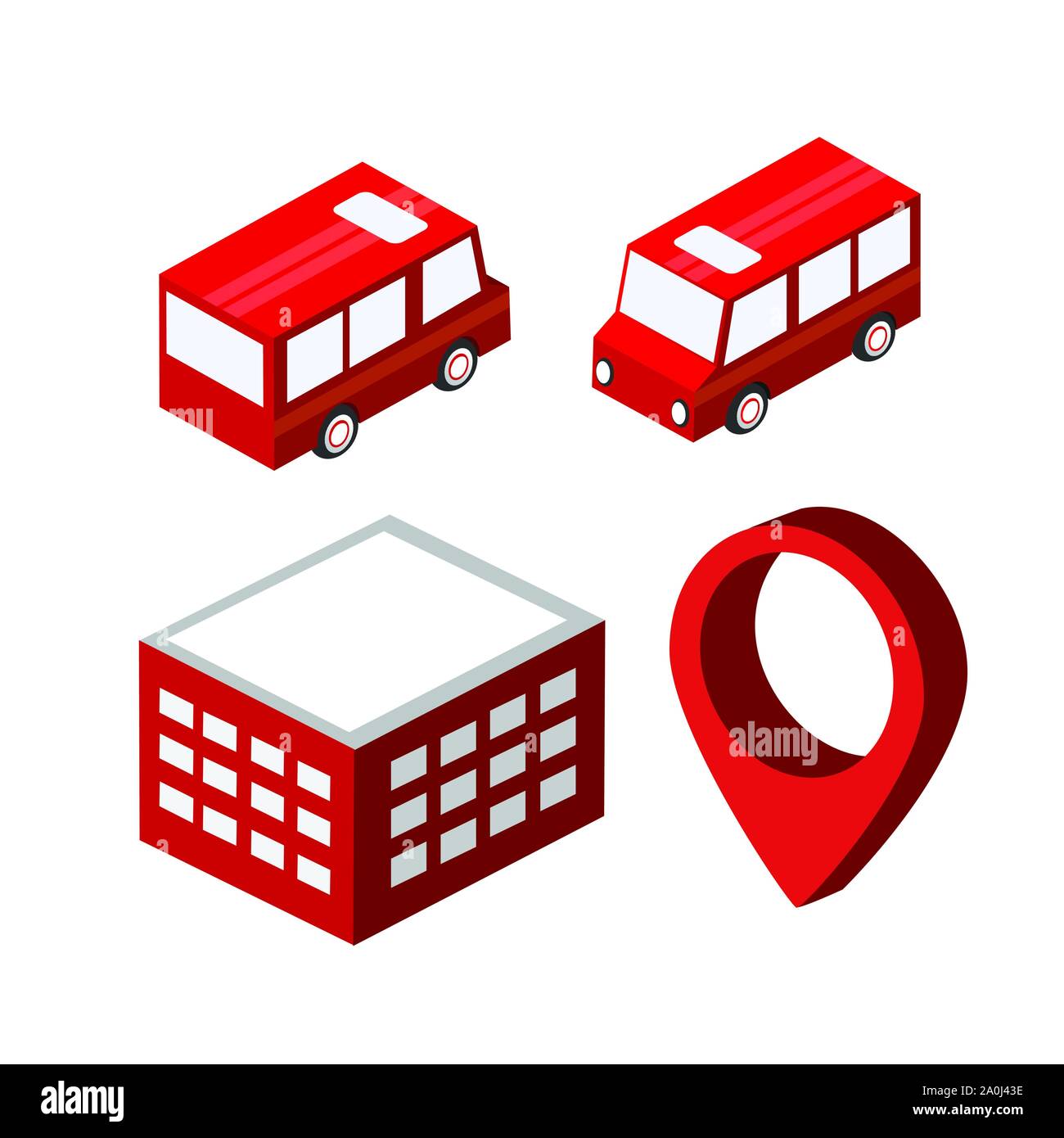 Red house facade Cut Out Stock Images & Pictures - Alamy