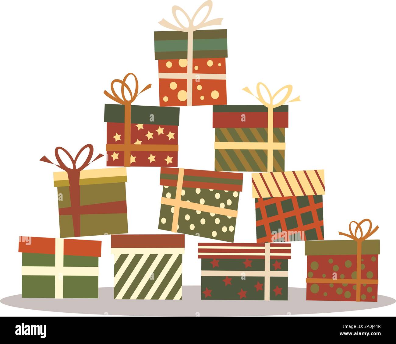 Pile gift boxes present Stock Vector Images - Alamy