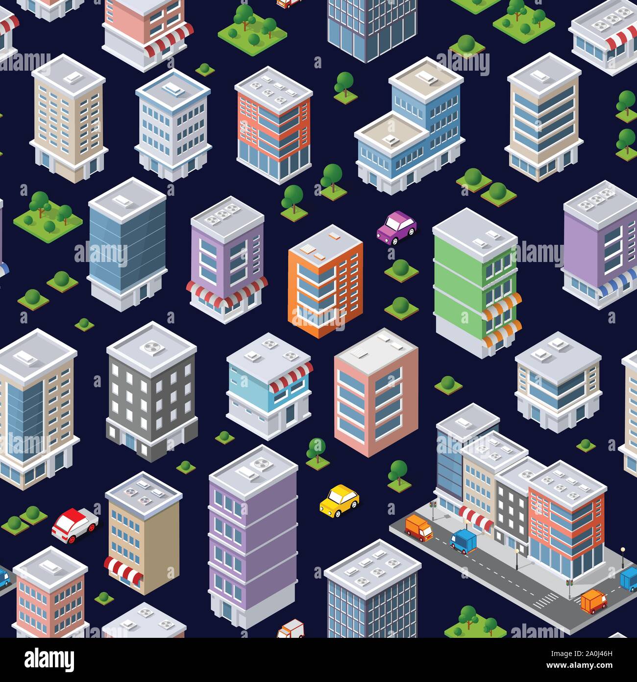 Seamless repeating pattern city Stock Vector Image & Art - Alamy