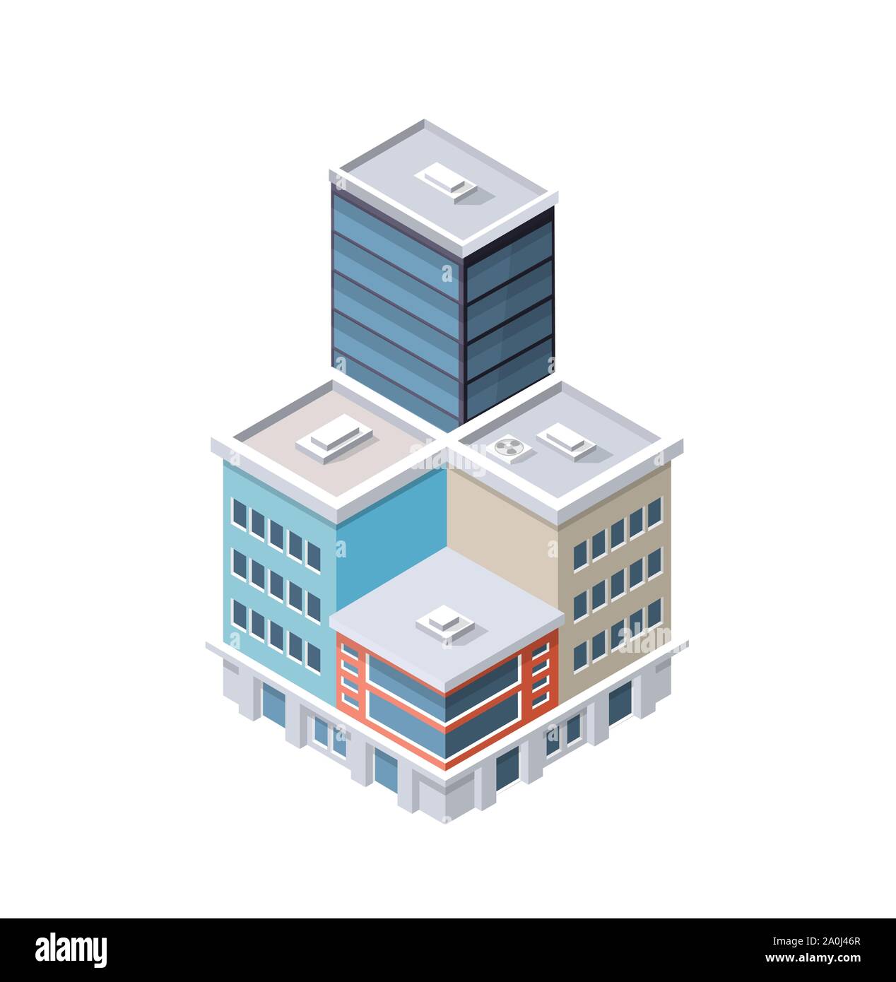 Vector isometric urban architecture Stock Vector Image & Art - Alamy