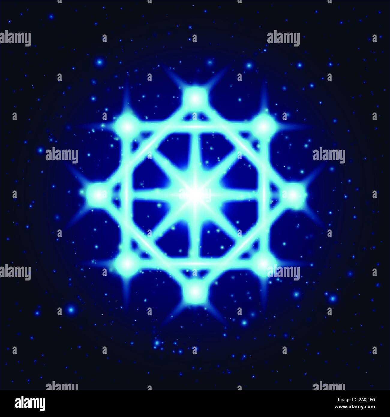 Vector blue shine spiritual symbol. Sacred geometry Stock Vector Image ...