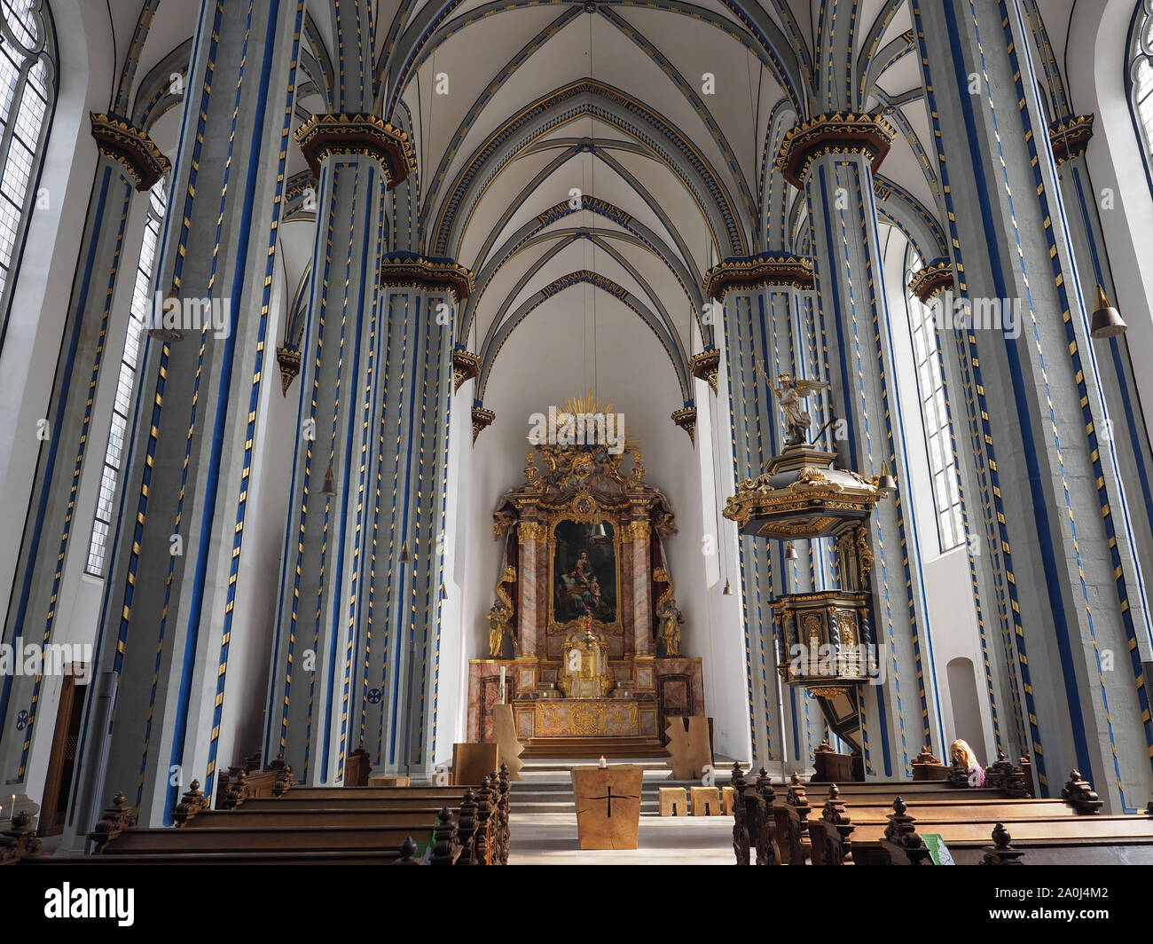 BONN, GERMANY - CIRCA AUGUST 2019: Namen Jesu Kirche (meaning Church of the Name of Jesus) old ...