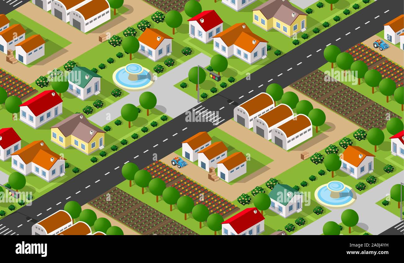 Village map Stock Vector Images - Alamy