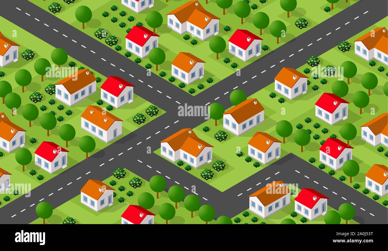 Map of village Stock Vector Images - Alamy