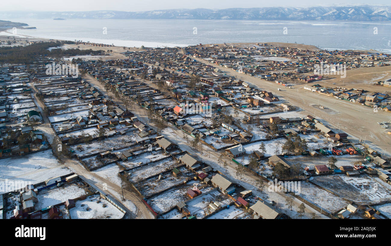 Khuzir town from aerial view Stock Photo - Alamy
