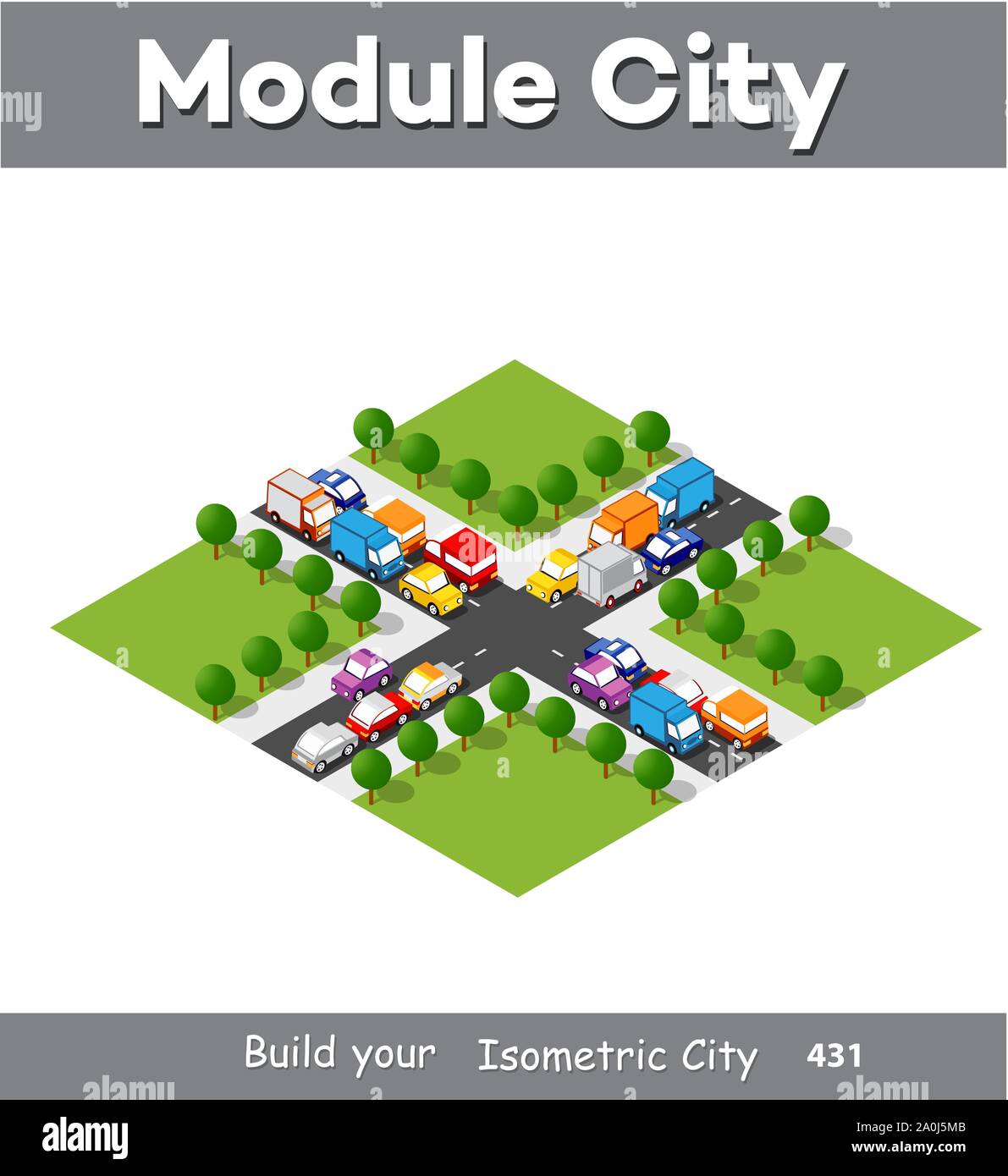 Isometric module area downtown Stock Vector Image & Art - Alamy
