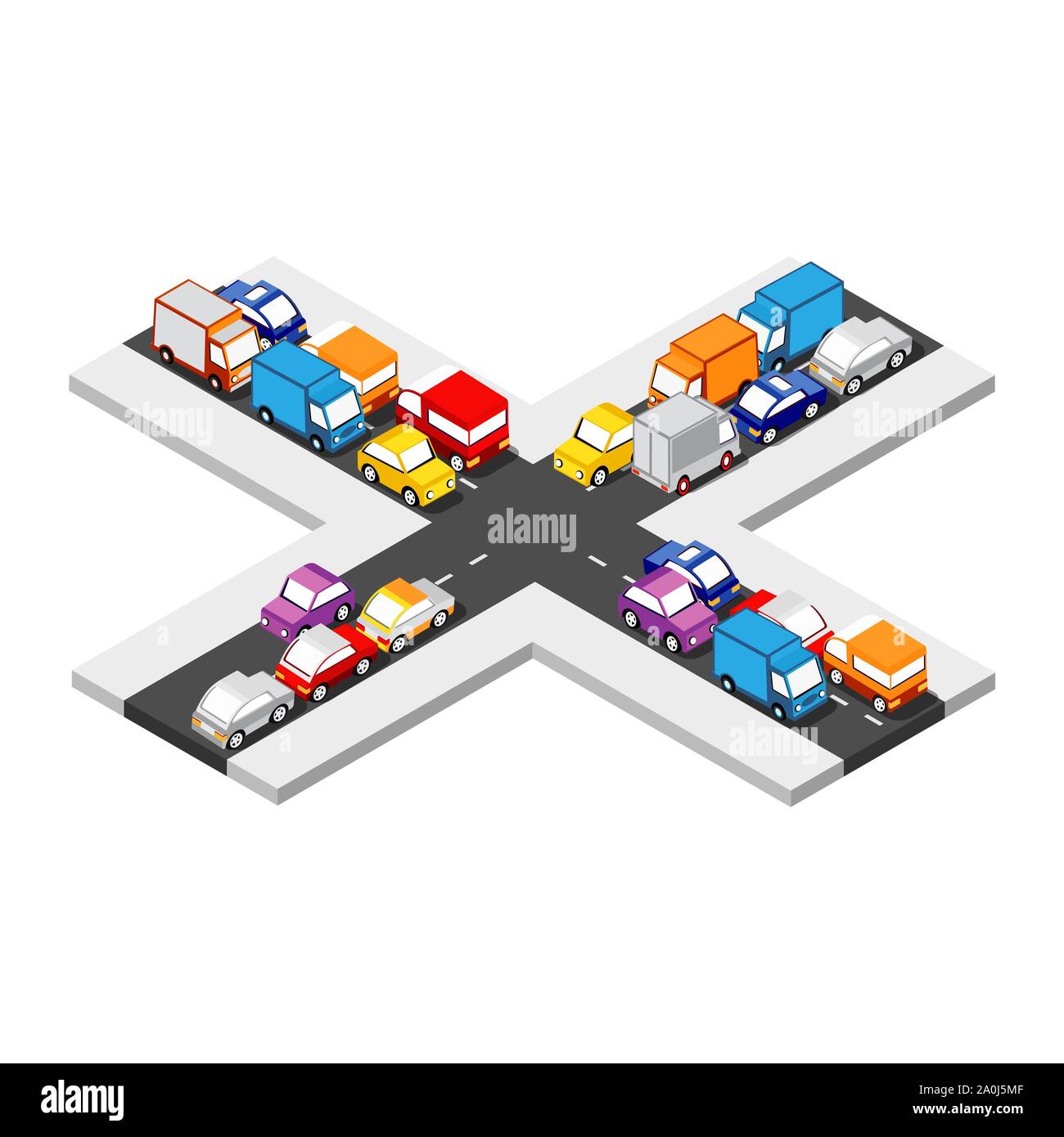 Street scene cross road Stock Vector Images - Alamy