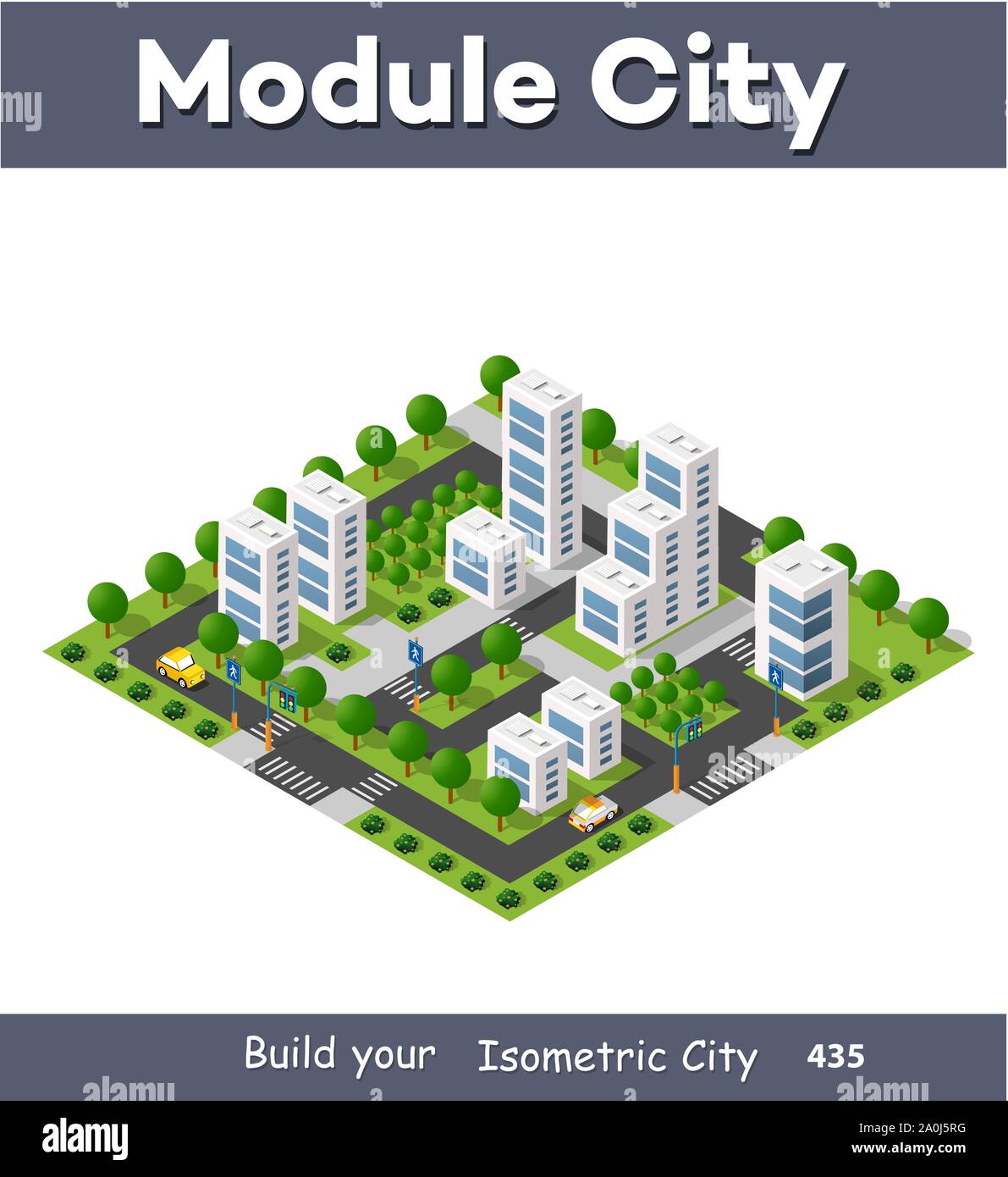 Isometric module area downtown Stock Vector Image & Art - Alamy