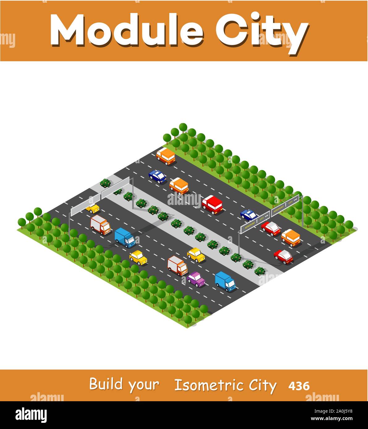 Isometric module is area landscape Stock Vector Image & Art - Alamy
