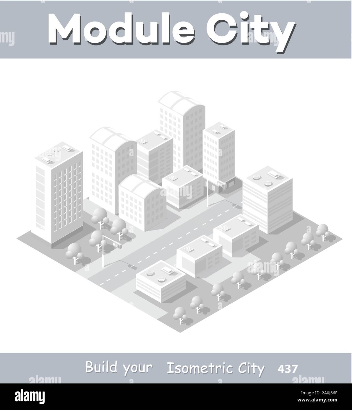 Isometric module area downtown Stock Vector Image & Art - Alamy