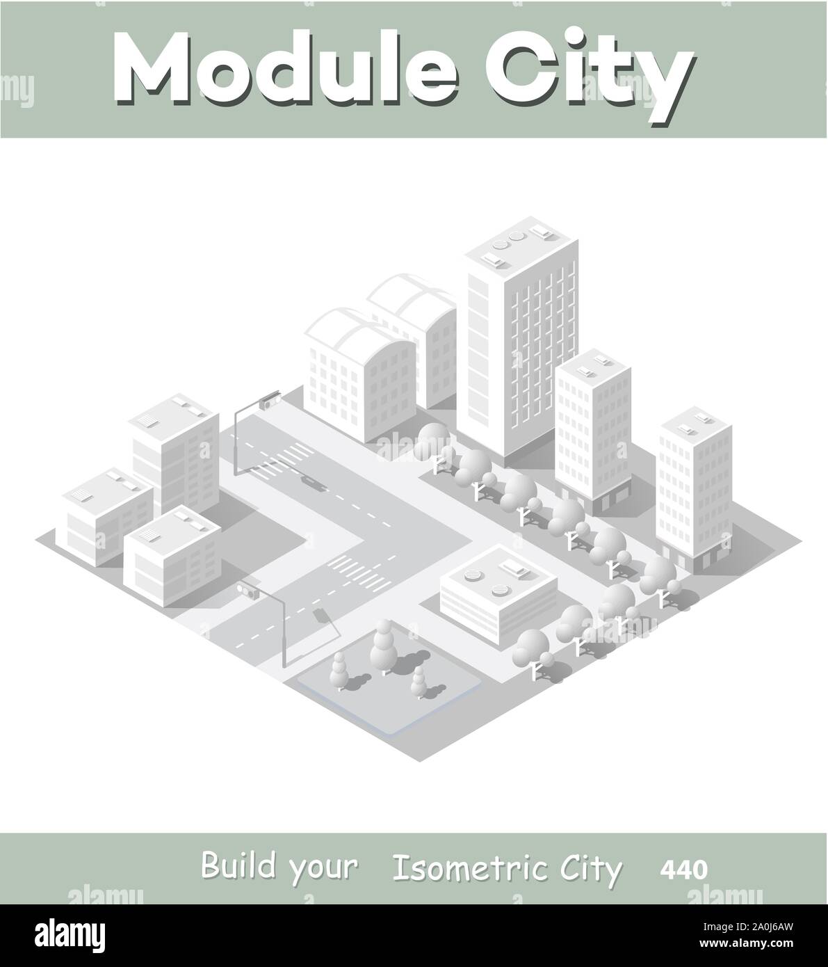 Isometric module area downtown Stock Vector Image & Art - Alamy