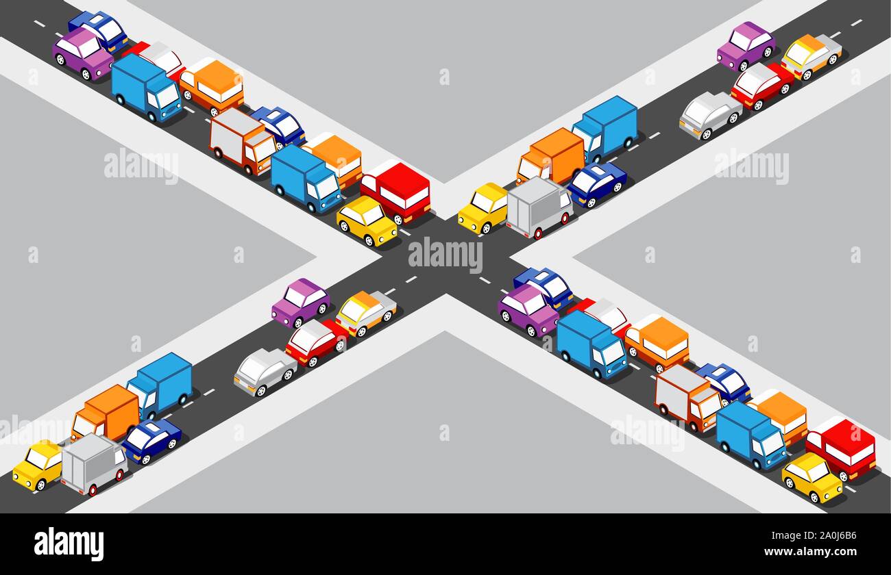 Crossroad scene Stock Vector Images - Alamy