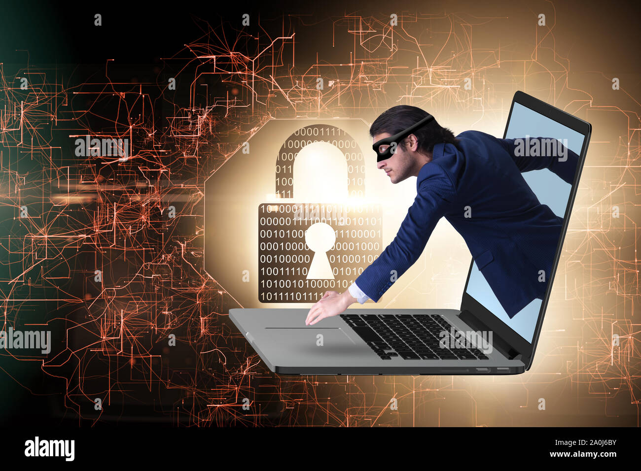 The hacker man trying to steal personal data Stock Photo - Alamy