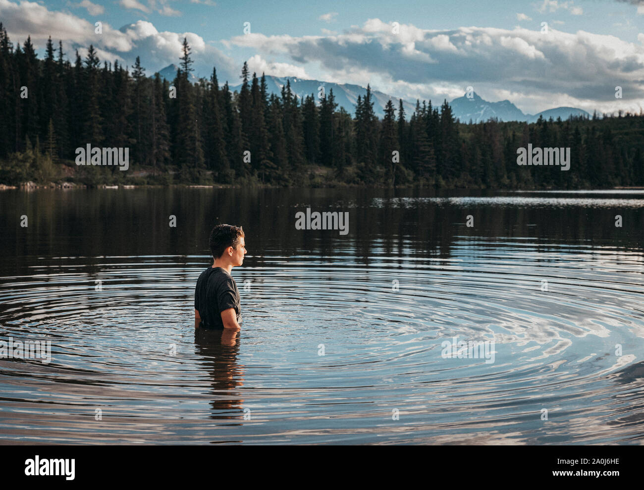 Waist deep in a water hi-res stock photography and images - Alamy