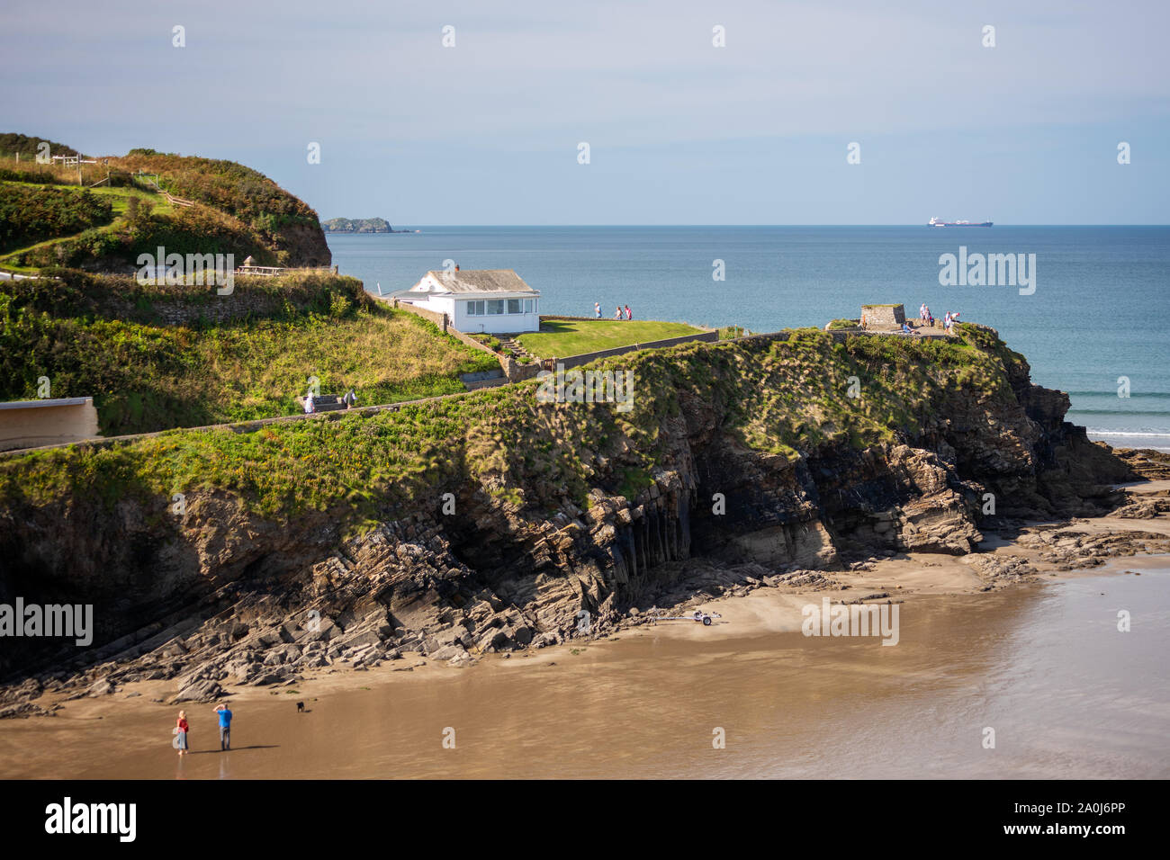 LITTLE HAVEN, PEMBROKESHIRE/UK - SEPTEMBER 14 : View of the bay at ...