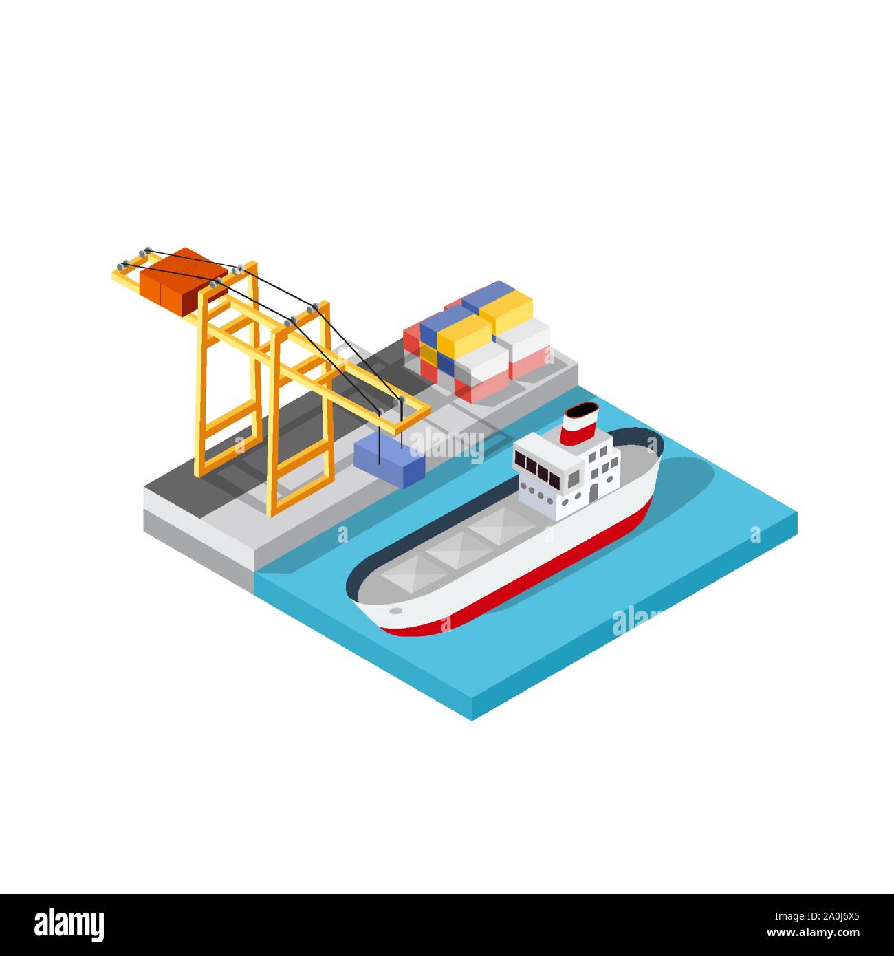 Logistics shipping port freight Stock Vector Images - Alamy