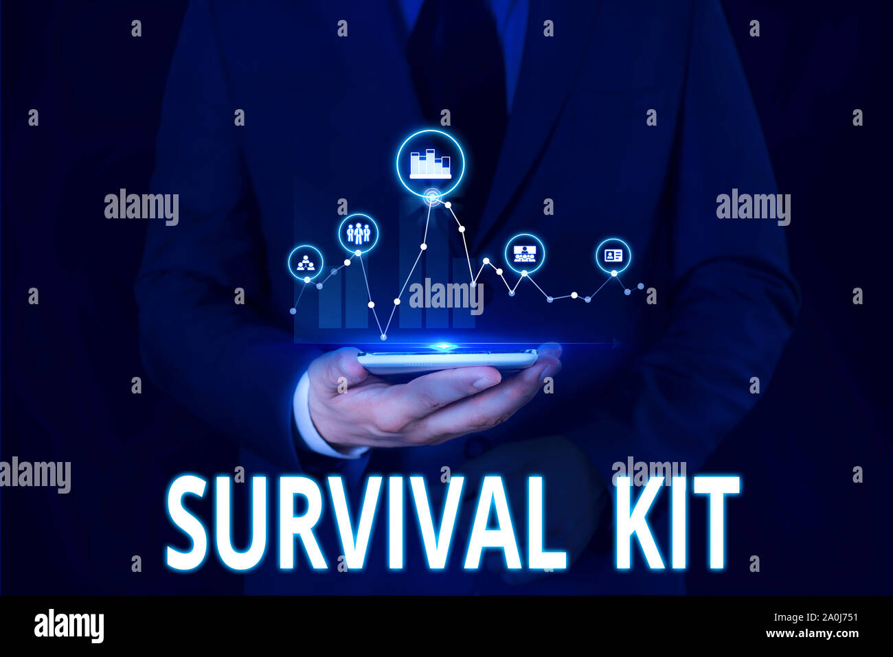 Text sign showing Survival Kit. Business photo showcasing Emergency ...
