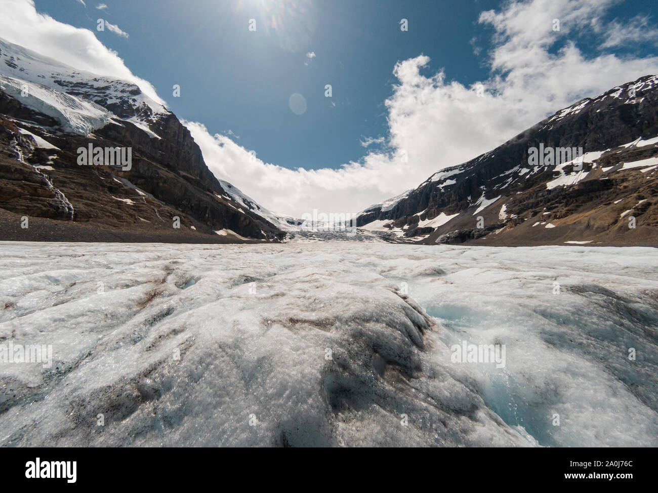 Athabasca Glacier in the Columbia Icefield, Alberta, Canada Stock Photo ...