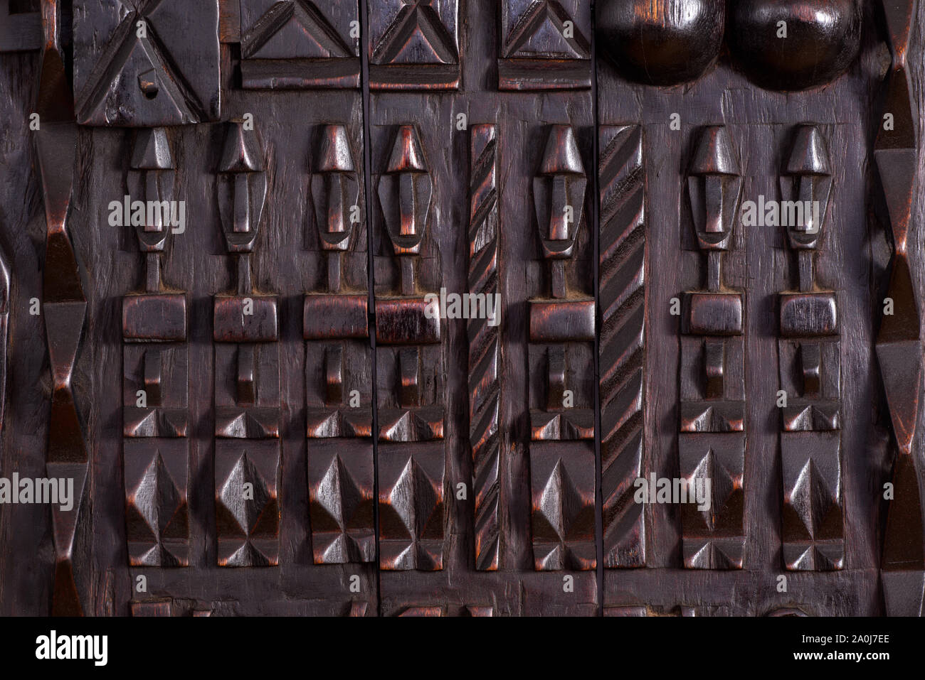 Detail of traditional Dogon Granary window hand carved from Mali ...