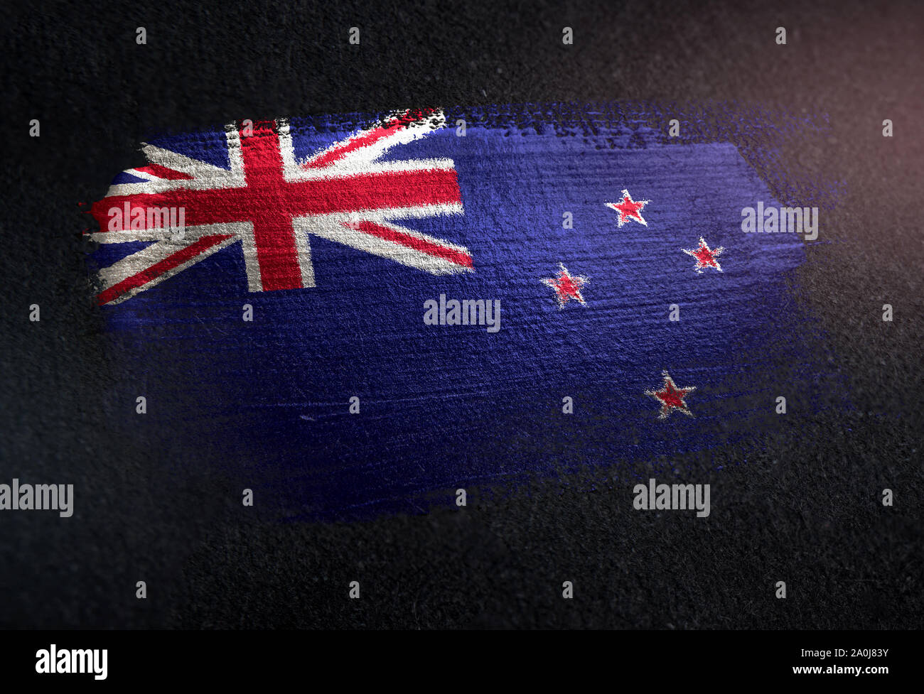 New zealand brush flag hi-res stock photography and images - Alamy