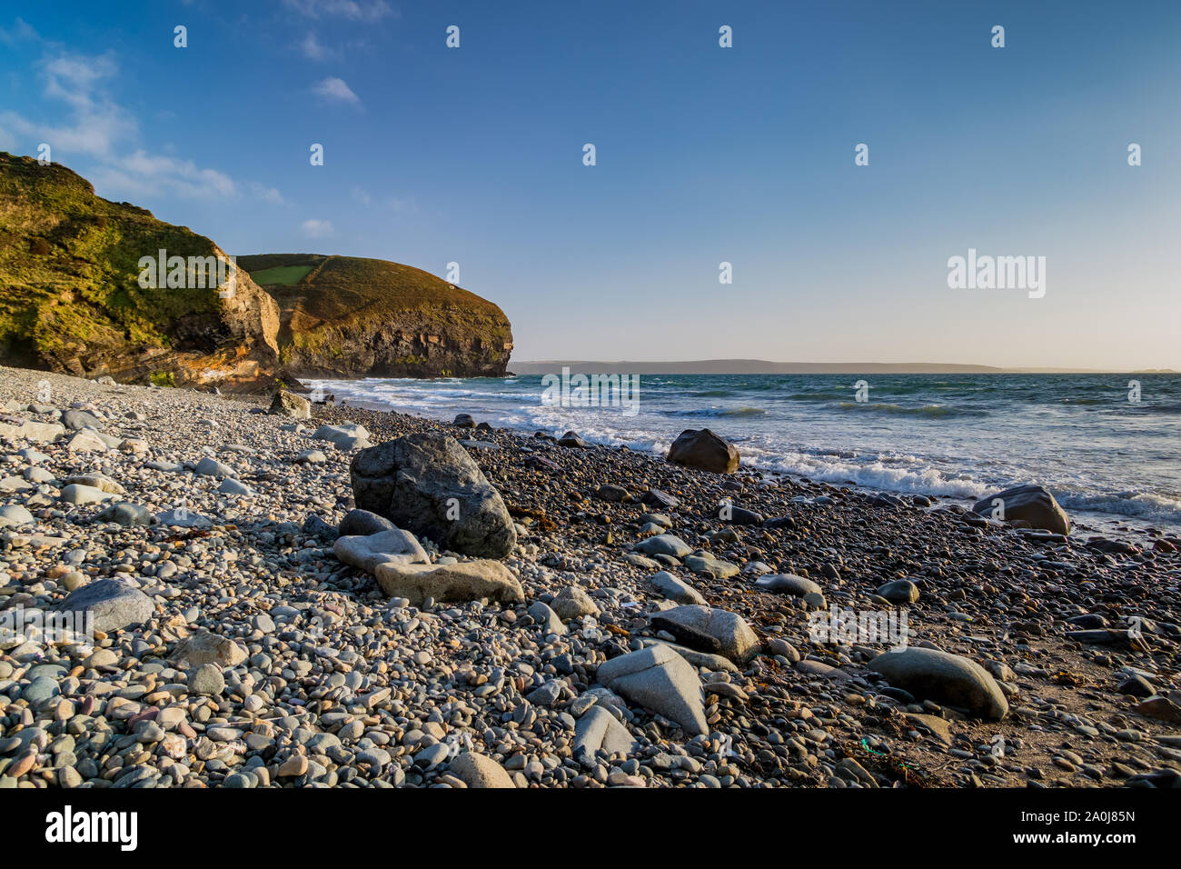 View of the beach at Druidston Haven in Pembrokeshire Stock Photo - Alamy