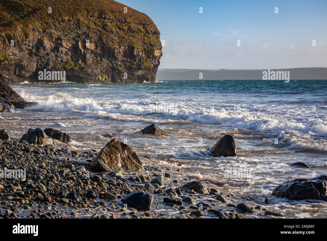 View of the beach at Druidston Haven in Pembrokeshire Stock Photo - Alamy