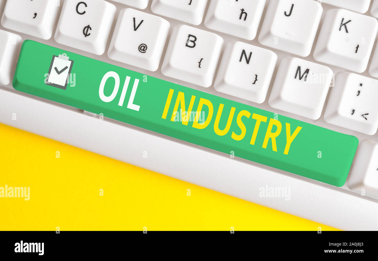 Handwriting text writing Oil Industry. Conceptual photo Exploration ...