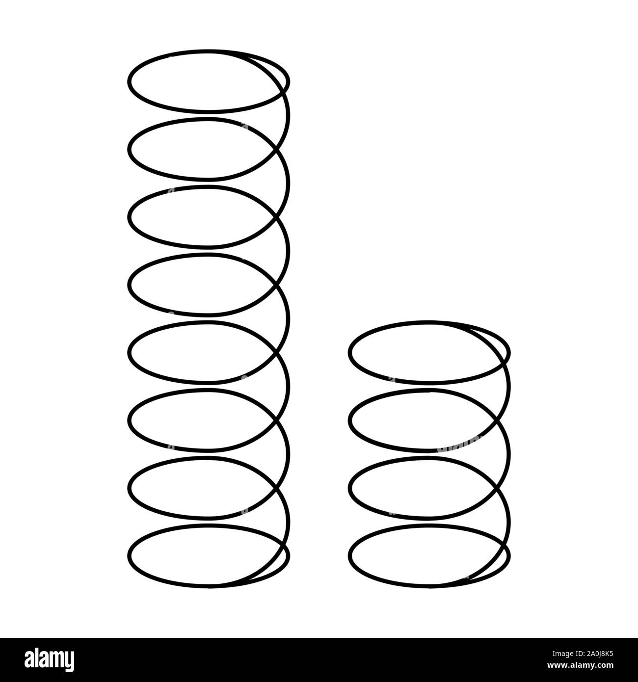 Mattress Spring on White Background. Vector Stock Vector Image & Art ...