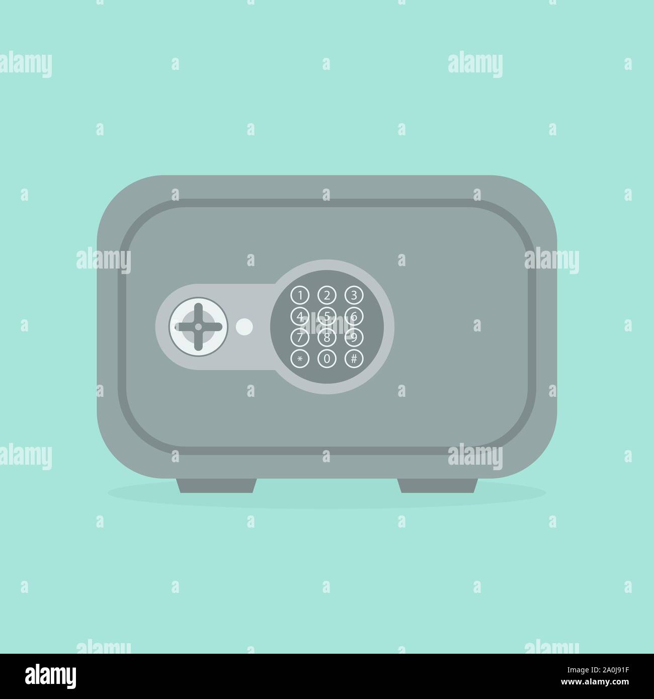 Metal bank safe vector icon in a flat style Stock Vector Image & Art ...