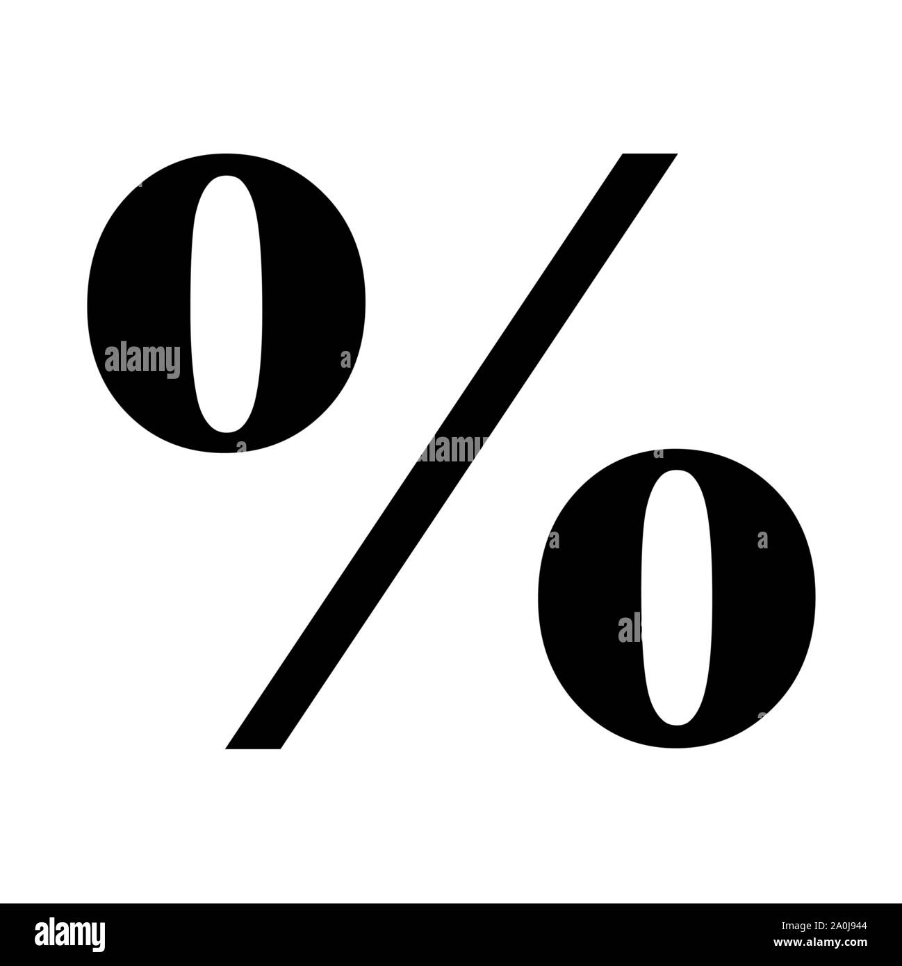 Black percent symbol isolated on white background Stock Vector Image ...