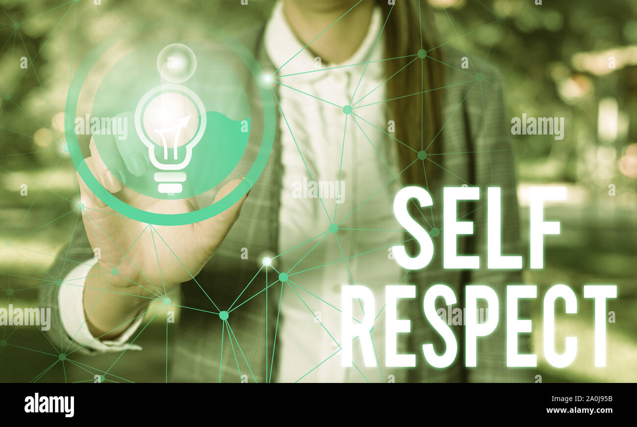 Handwriting text Self Respect. Conceptual photo Pride and confidence in ...