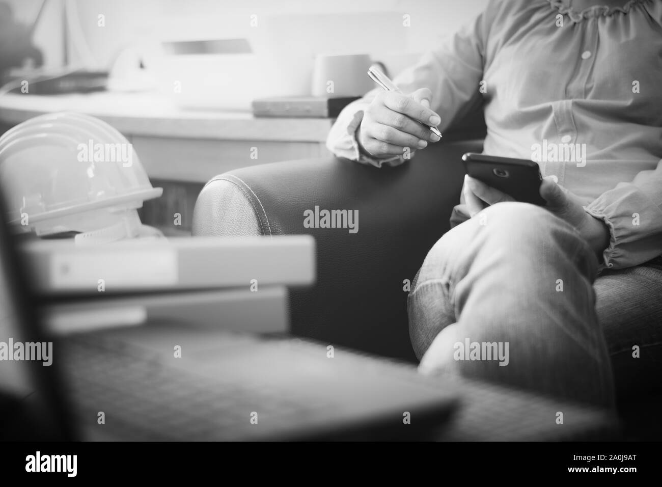 Phone banking concept Black and White Stock Photos & Images - Alamy