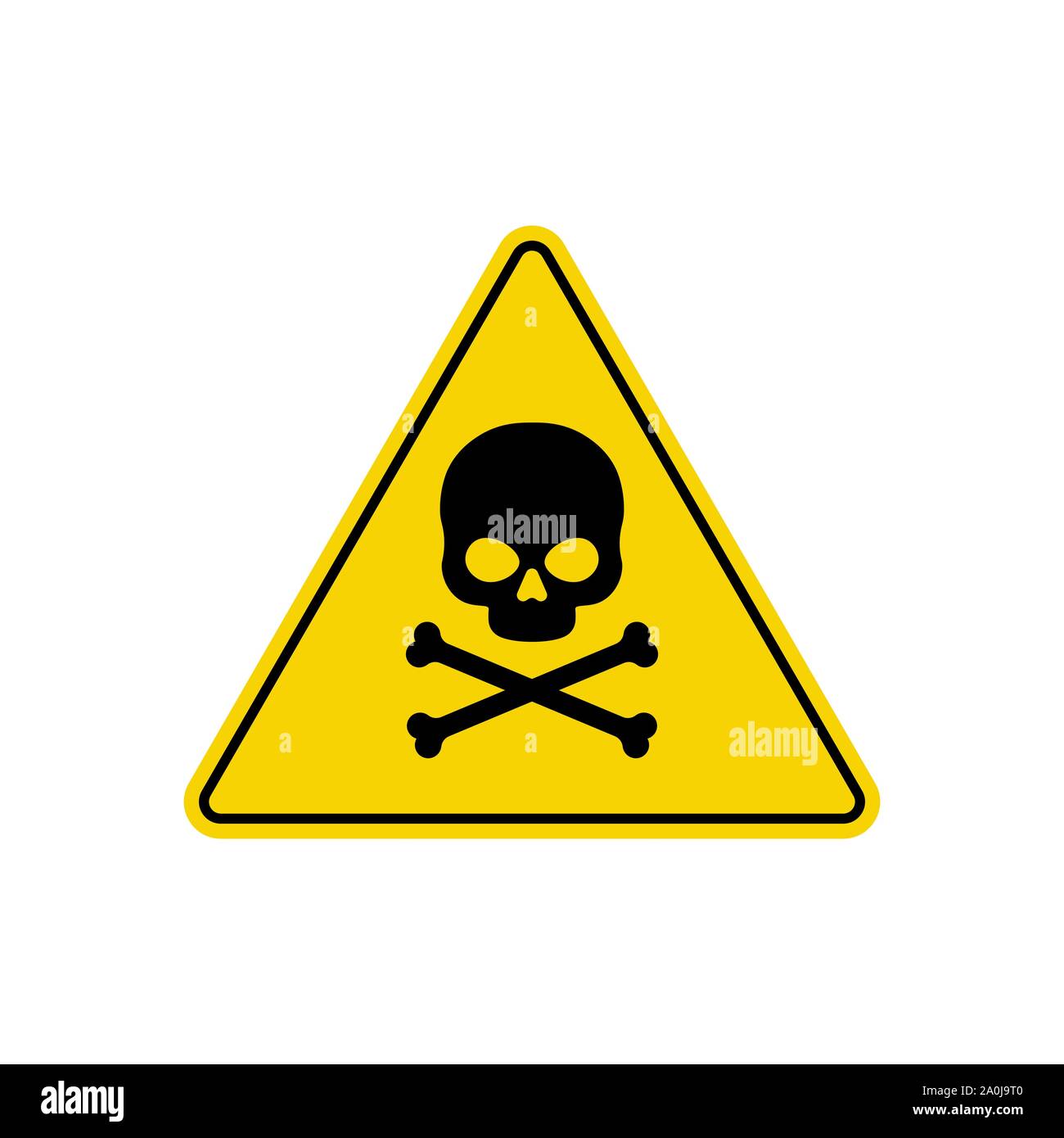 Triangle danger vector sign illustration isolated on white background ...
