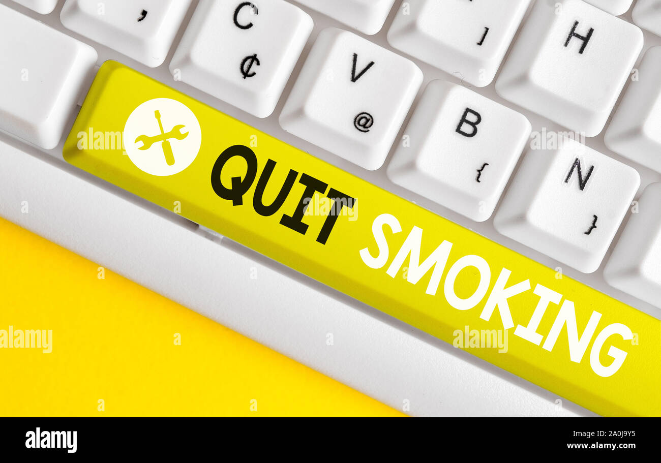 Conceptual hand writing showing Quit Smoking. Concept meaning ...