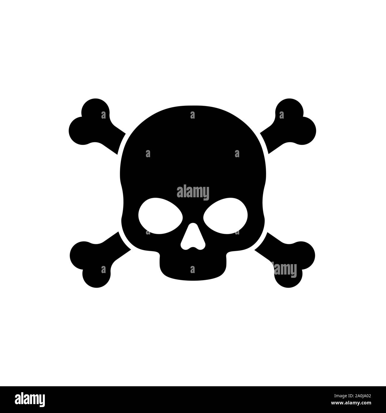 Danger vector sign illustration isolated on white background Stock ...