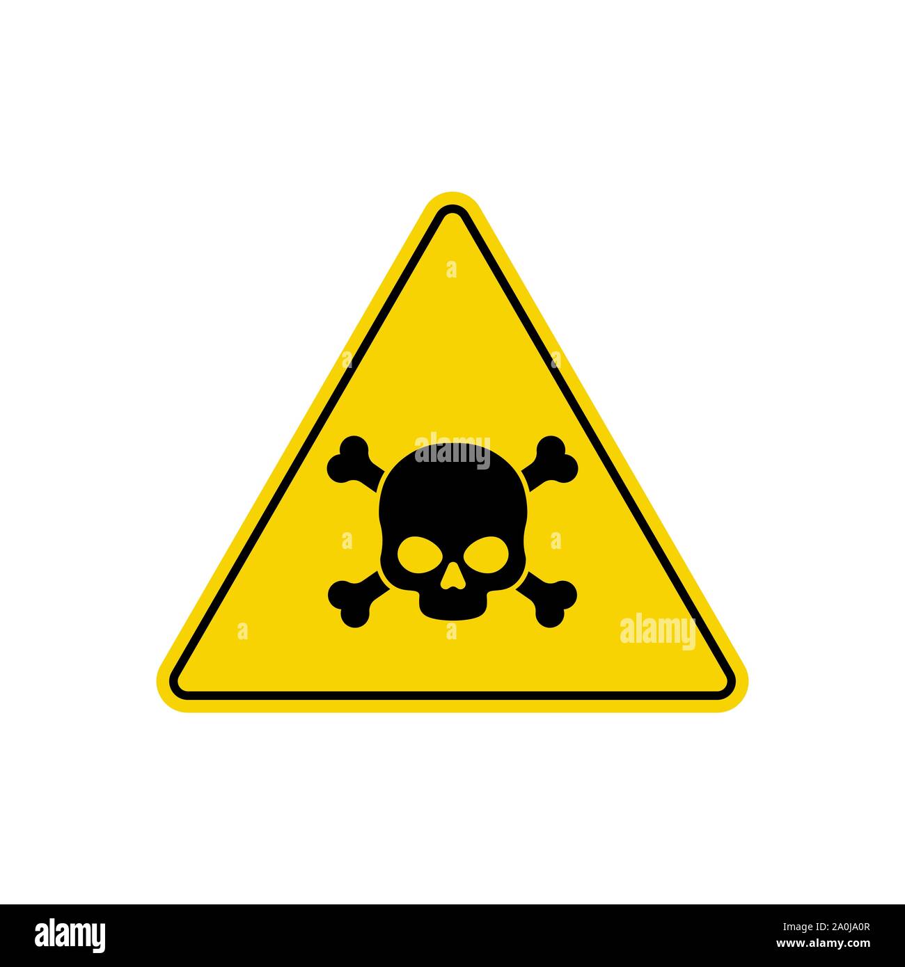 Triangle danger vector sign illustration isolated on white background ...
