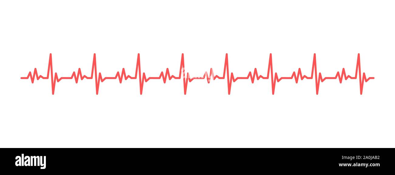 Heart rhythm. Cardiogram. Isolated on white background. Icon Stock ...