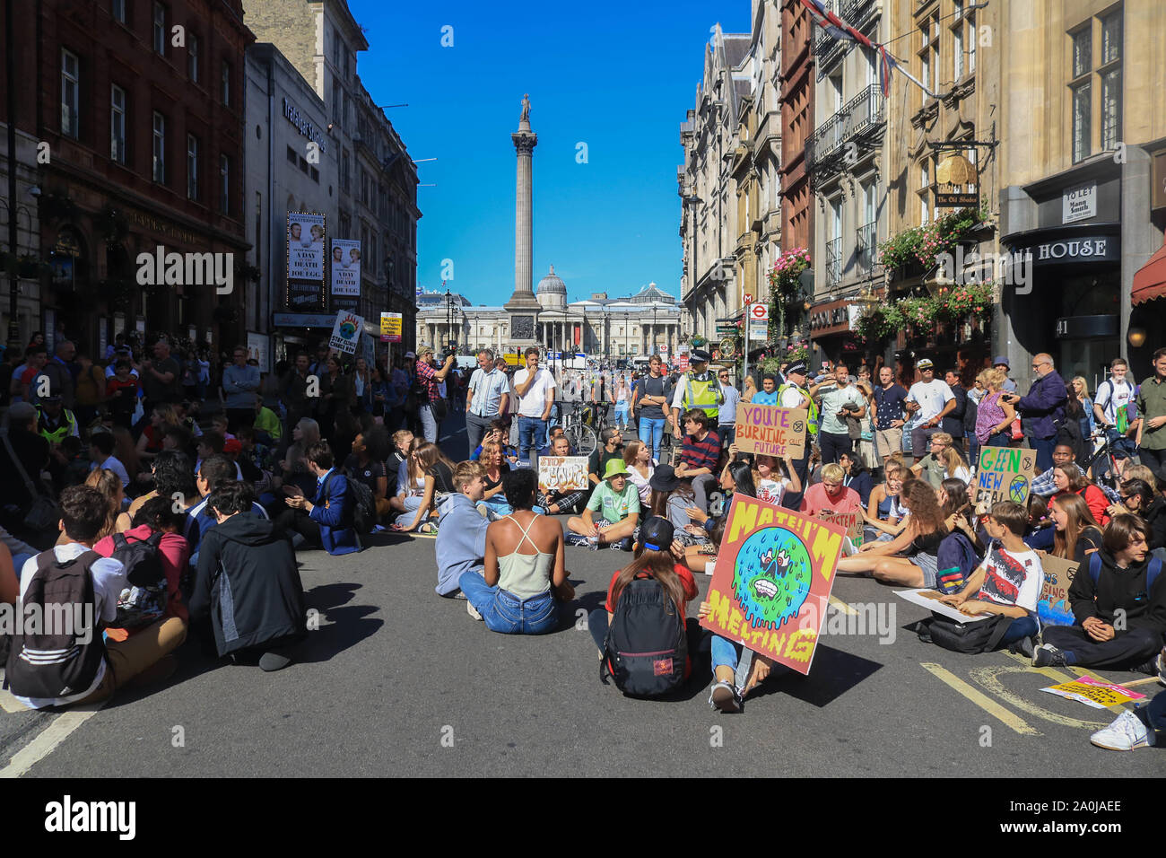 London, UK. 20 September 2019 . Climate justice protesters block ...
